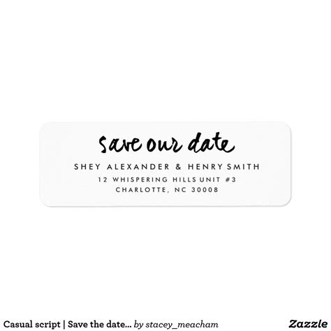 Save The Date Address Label Template