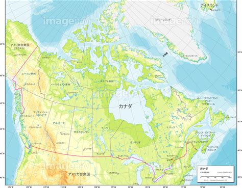 【国別図カナダ地勢図】の画像素材19600742 地図素材ならイメージナビ