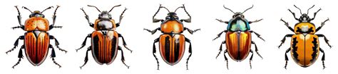 Premium Vector Beetle Insect Vector Set Isolated On White