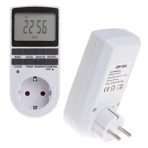 Eu Electronic Digital Timer Switch Eu Plug Kitchen Timer Socket Outlet 230v 50hz 7 Day 12 24
