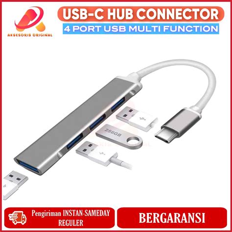 Jual Usb Hub 3 0 Otg Type C 4 In 1 Hub Multi Function Port High Speed Adapter For Windows Mac Os