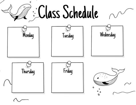 Class Schedule Templates Class Schedule Template Class