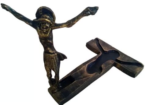 Standing Cross Crucifix Risen Jesus Christ Catholic Statue Medjugorje 8