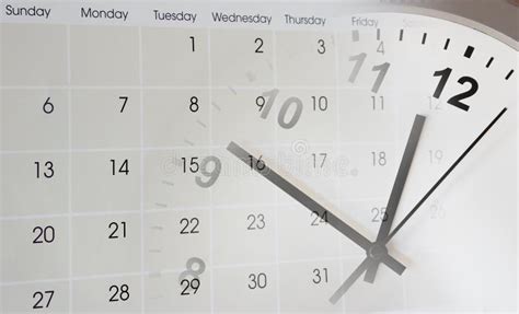 Clock And Calendar Stock Image Image Of Days Calendar 334722659