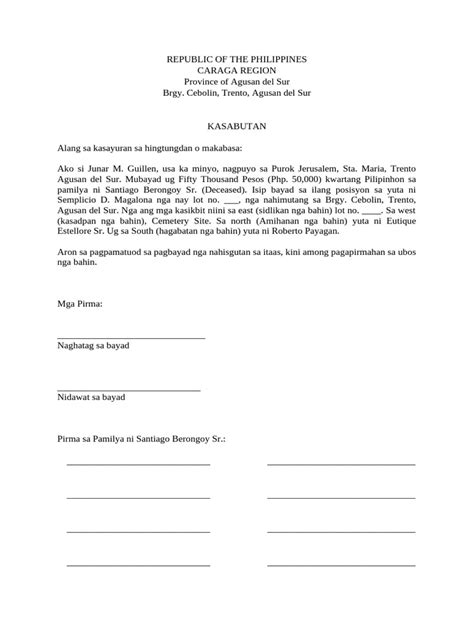 Kasabutan Sa Yuta Pdf