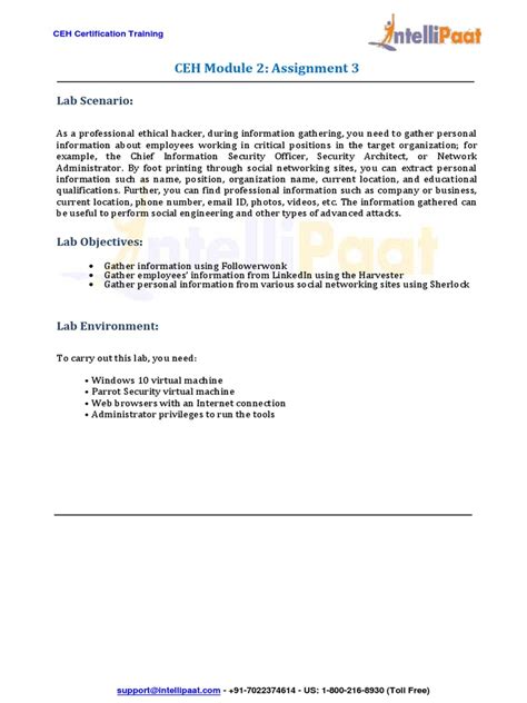 ceh training info gathering lab pdf