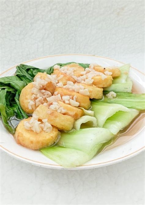 Resep Pokcoy Tofu Siram Bawang Putih Oleh Brendavnp Cookpad