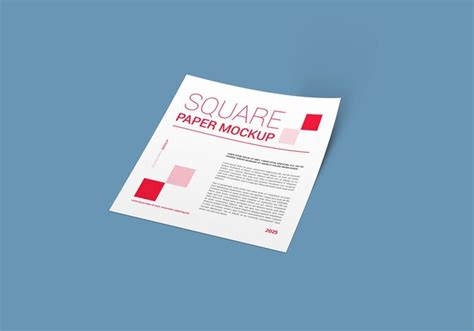 Plantilla De Maqueta De Papel Cuadrado Psd Premium