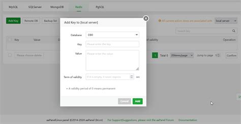 configure redis aapanel free hosting control panel one click lamp lemp