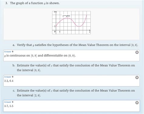 Solved 3 The Graph Of A Function G Is Shown Yg A Verify