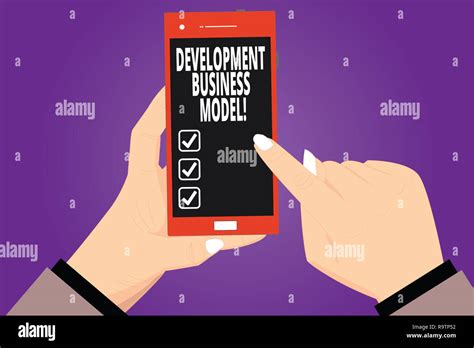 Text Sign Showing Development Business Model Conceptual Photo Rationale Of How An Organization