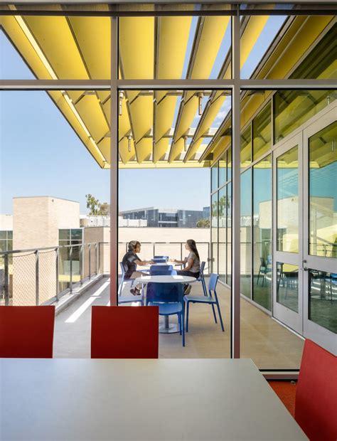 Bold Yellow Cladding Enlivens Buildings At Santa Monica College