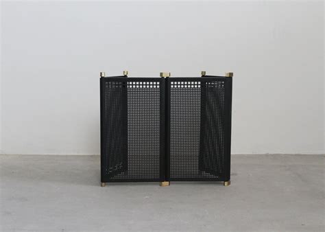 Tobia And Afra Scarpa Fireplace Set In Iron And Brass By Dimensione