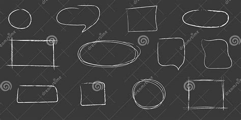 hand drawn charcoal frames for selecting text stock vector illustration of main checkbox