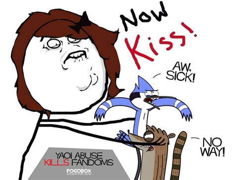 Regular Show Rigby And Mordecai Kiss