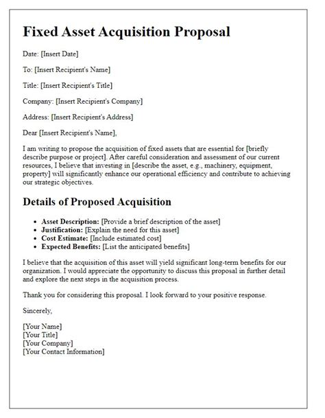 Letter Template For Fixed Asset Purchase Request Free Samples In Pdf