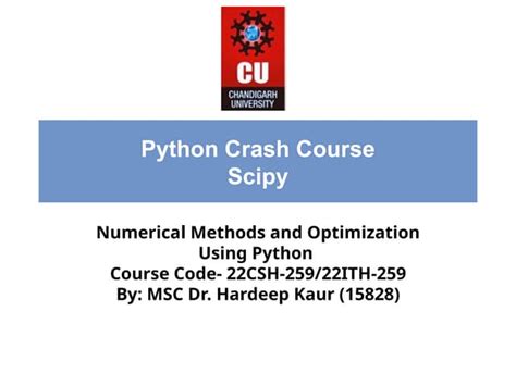 23 Scipy Library Explained Detialed 1pptx