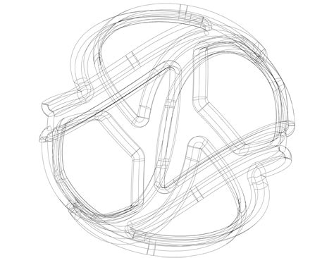 Wireframe Shape Geometric Keyshot FlippedNormals