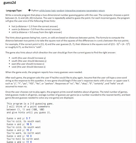 Solved Guess2d Language Type Python While Loops Logic Chegg