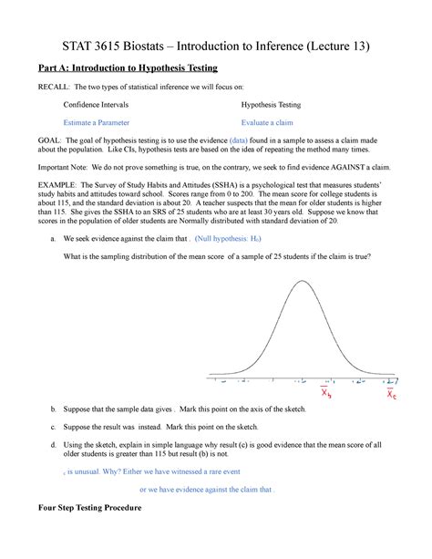 Lecture 13 Hypothesis Testing Stat 3615 Biostats Introduction To