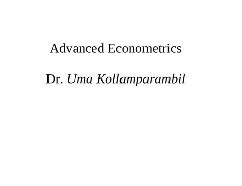 Pdf 1 Basic Econometrics Revision Econometric Modelling Dokumen Tips