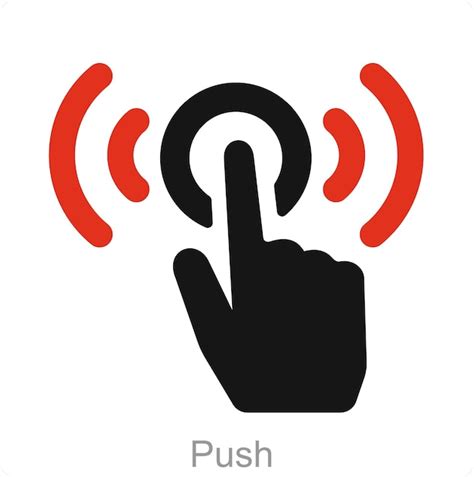 Premium Vector Push And Hand Icon Concept