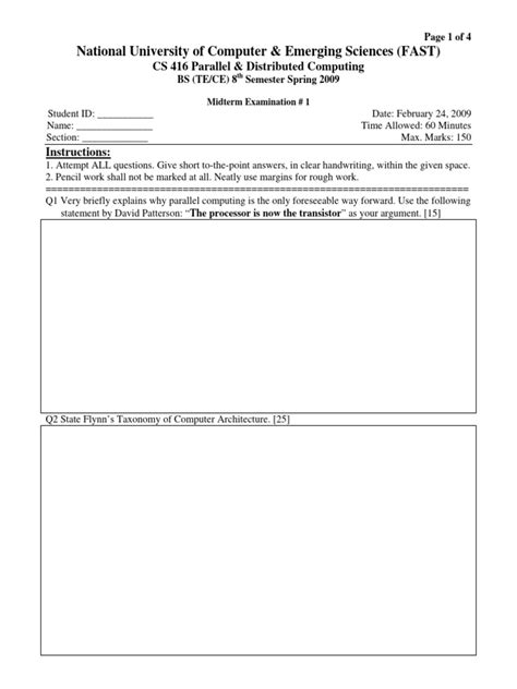0011 pdc mid one pdf parallel computing computer programming