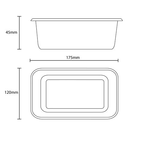 750ml Rectangle Pp Container Tub K Series Eco Friendly Natural