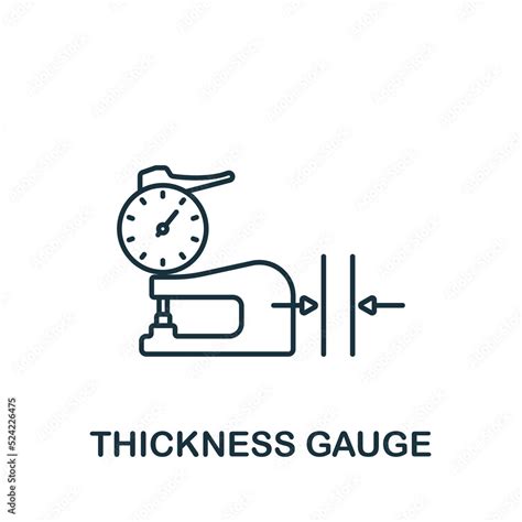 Thickness Gauge Icon Line Simple Measuring Icon For Templates Web Design And Infographics