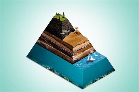 Premium Photo Four Elements Collage Design