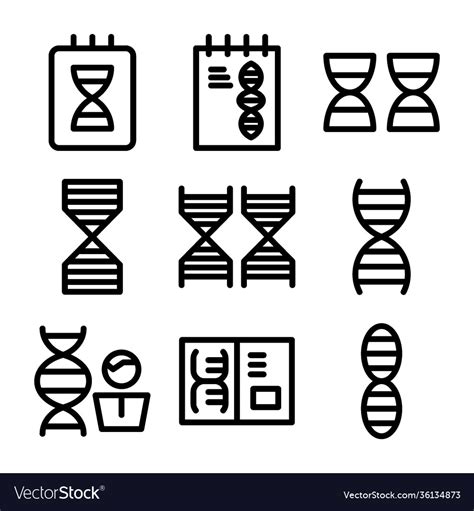 Dna Spiral Icon Or Logo Isolated Sign Symbol Vector Image