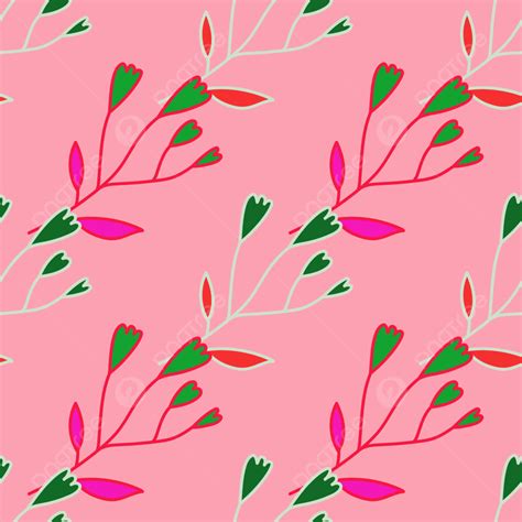 Cute Abstract Flower Seamless Pattern Background Flower Naive Art