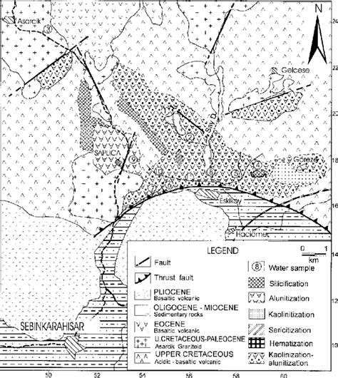 Geologic And Generalized Alteration Map Of The Study Area Download