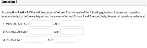 Solved Consider Registers Al Ah Ax And Eax These Are