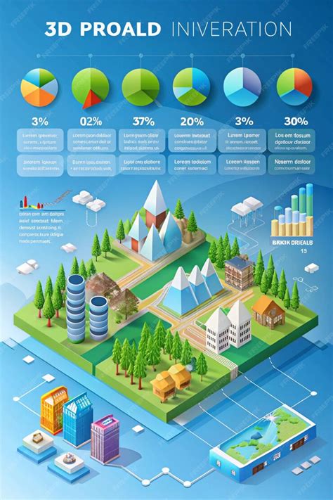 Vector Elements Of Infographics 3d Style Set Premium Ai Generated Image