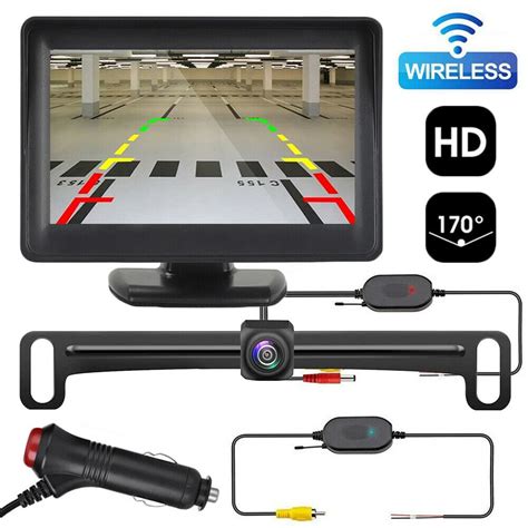 Bileeko Truck RV Monitor Backup Camera Kit Wireless Car Rear View HD Parking System Night
