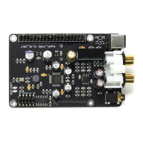DAC AK4493 Module for Raspberry Pi I2S 32bit 384kHz DSD128 - Audiophonics