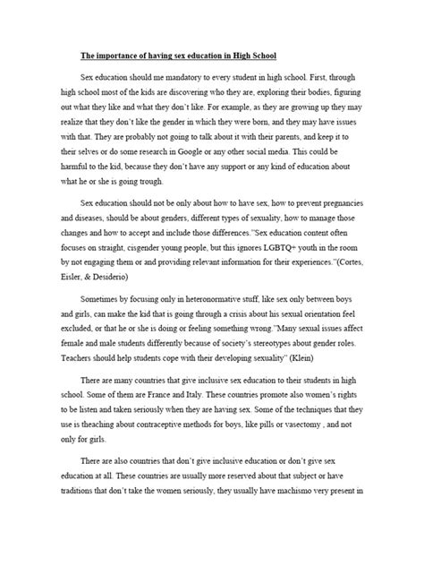 The Importance Of Having Sex Education In High School Download Free