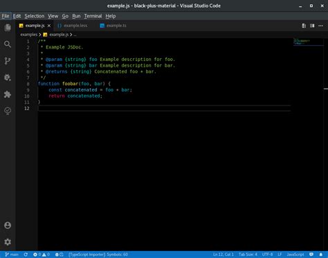 Github Stephen Hamilton C Black Plus Material The Default Dark Theme With Material Palette