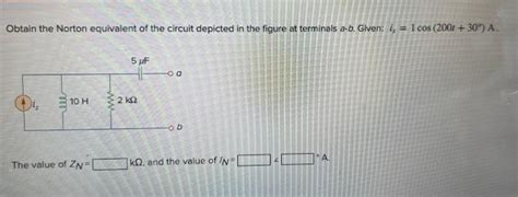 Solved Obtain The Norton Equivalent Of The Circuit Depicted