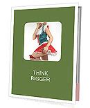 Isolated White Background Babe Sexy Santa Girl Presentation Folder Design ID 0000058977