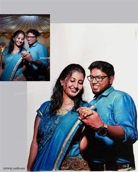 Commissioned Colored Pencil Drawing A3 Size Couples