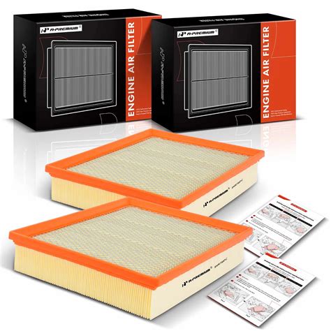 2 Pcs Engine Air Filter For 2014 Chevrolet Silverado 2500 Hd A Premium