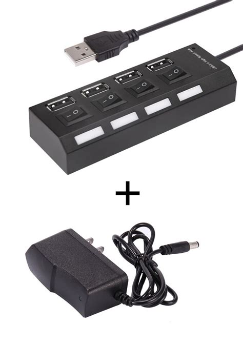 Usb Hub 2 0 4 7 Häfen Usb Hub Splitter Mit Auf Aus Grandado