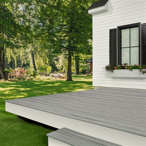 Trex Enhance Naturals 1 In X 6 In X 12 Ft Foggy Wharf Grooved Composite Deck Board In The