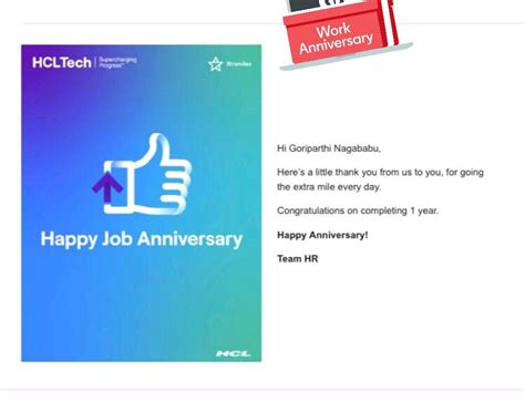 Naga Babu Goriparthi On Linkedin Hcltech Workanniversary 2023goals