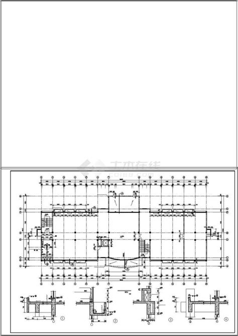 办公楼设计北京某办公楼建筑施工设计cad图纸办公建筑土木在线
