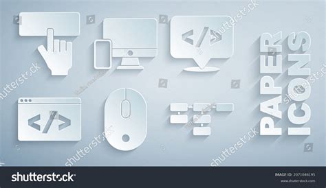 Set Computer Mouse Front End Development Stock Vector Royalty Free Shutterstock