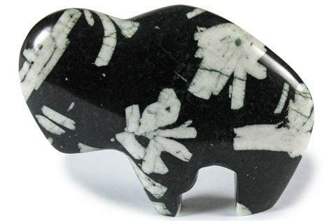 22 Polished Chinese Writing Rock Bison California 308686 For Sale
