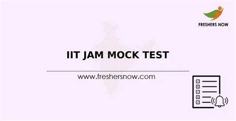 Iit Jam Mock Test 2023 Out Free Online Test Series